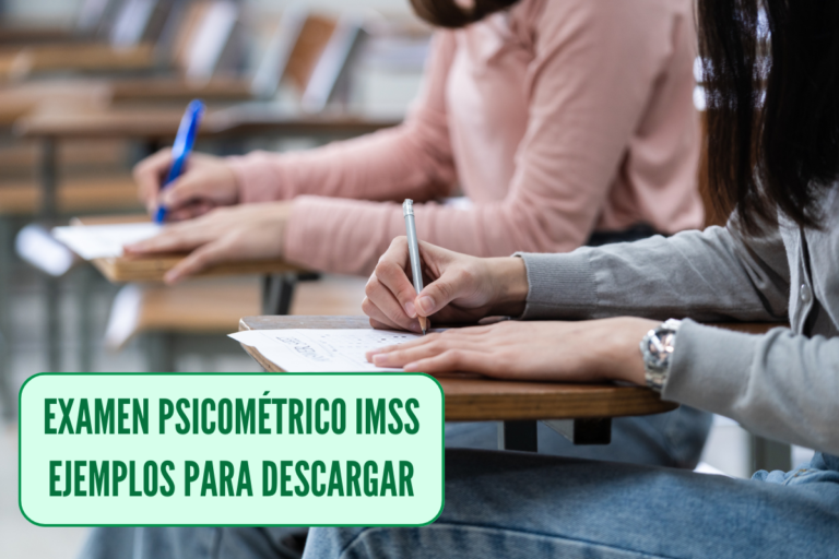 Examen Psicométrico IMSS | Ejemplos para Descargar PDF